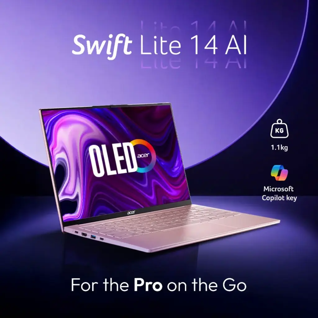Acer launches Swift Lite 14 AI laptop in India with up to Core Ultra 5 ...