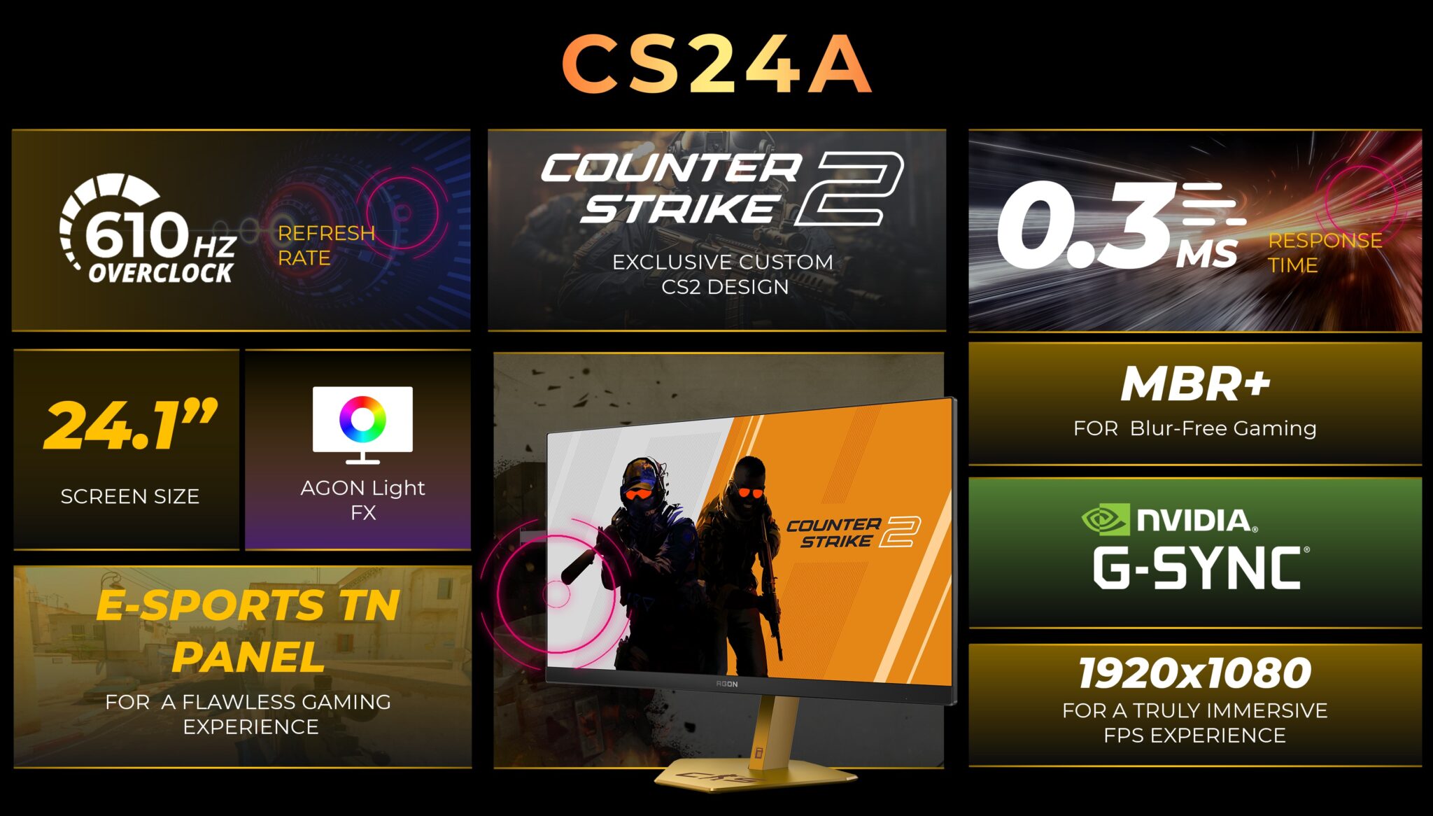AOC Launches 600Hz Esports Monitors with Counter-Strike 2 Mode - Gizmochina