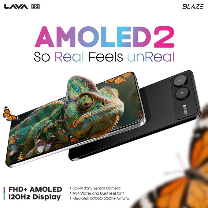 Blaze AMOLED 2 Debut: Lava's New Slim & Affordable Phone with a 50MP Sony Camera - Gizmochina