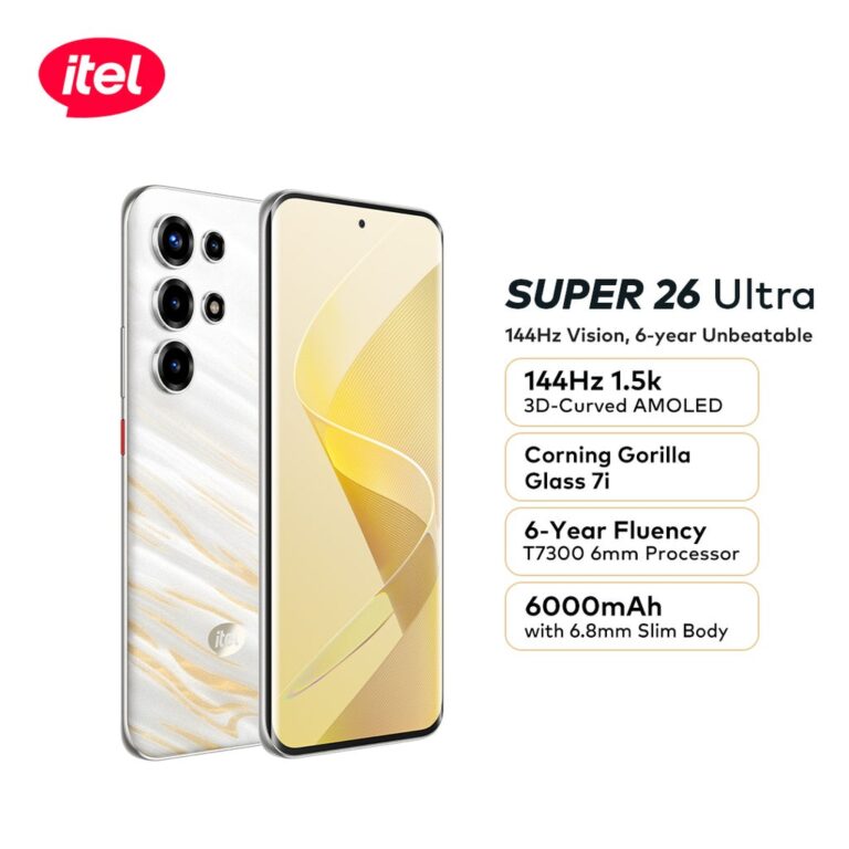 itel Super 26 Ultra with 6,000mAh Battery and 144Hz Curved AMOLED ...