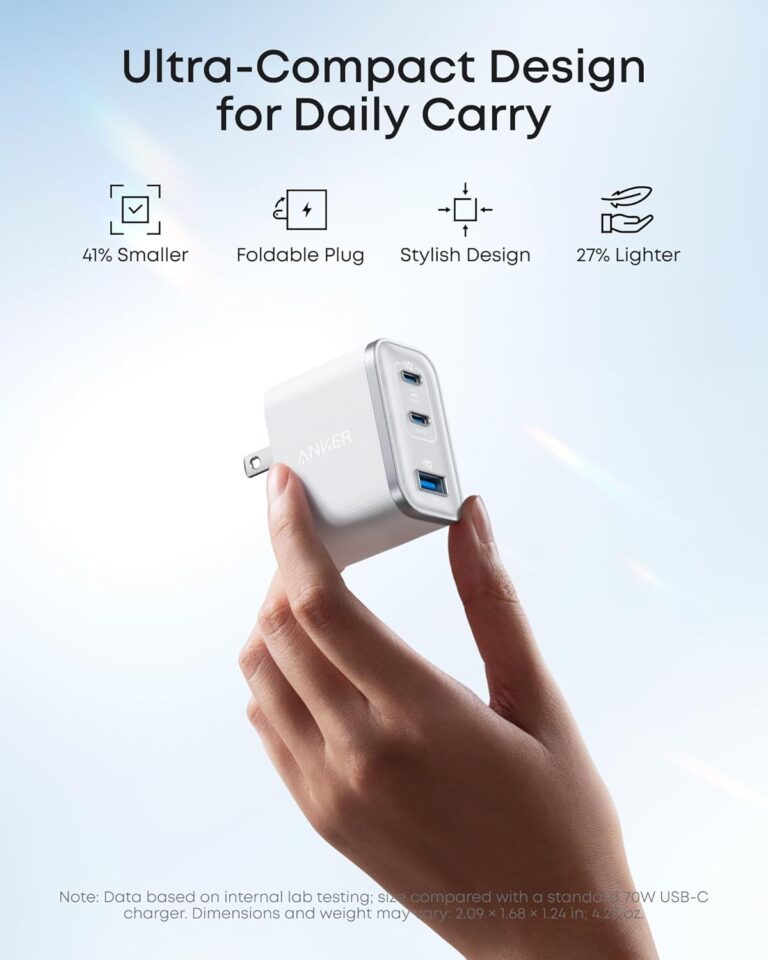 Anker Nano 3-Port 70W charger can charge Galaxy S25 Ultra and iPhone 16 ...