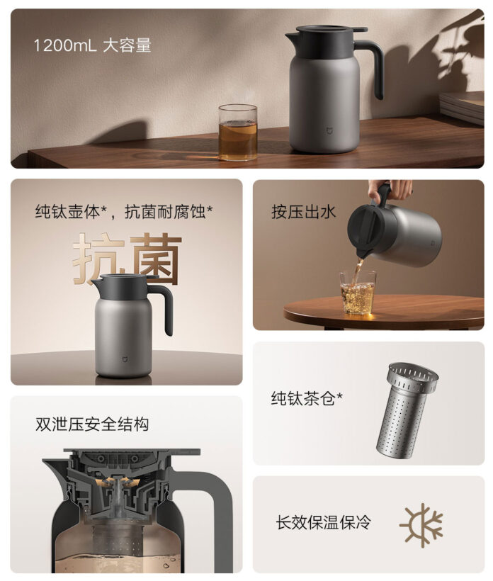 Xiaomi launches Mijia Titanium Thermos 1.2L with pure titanium body ...