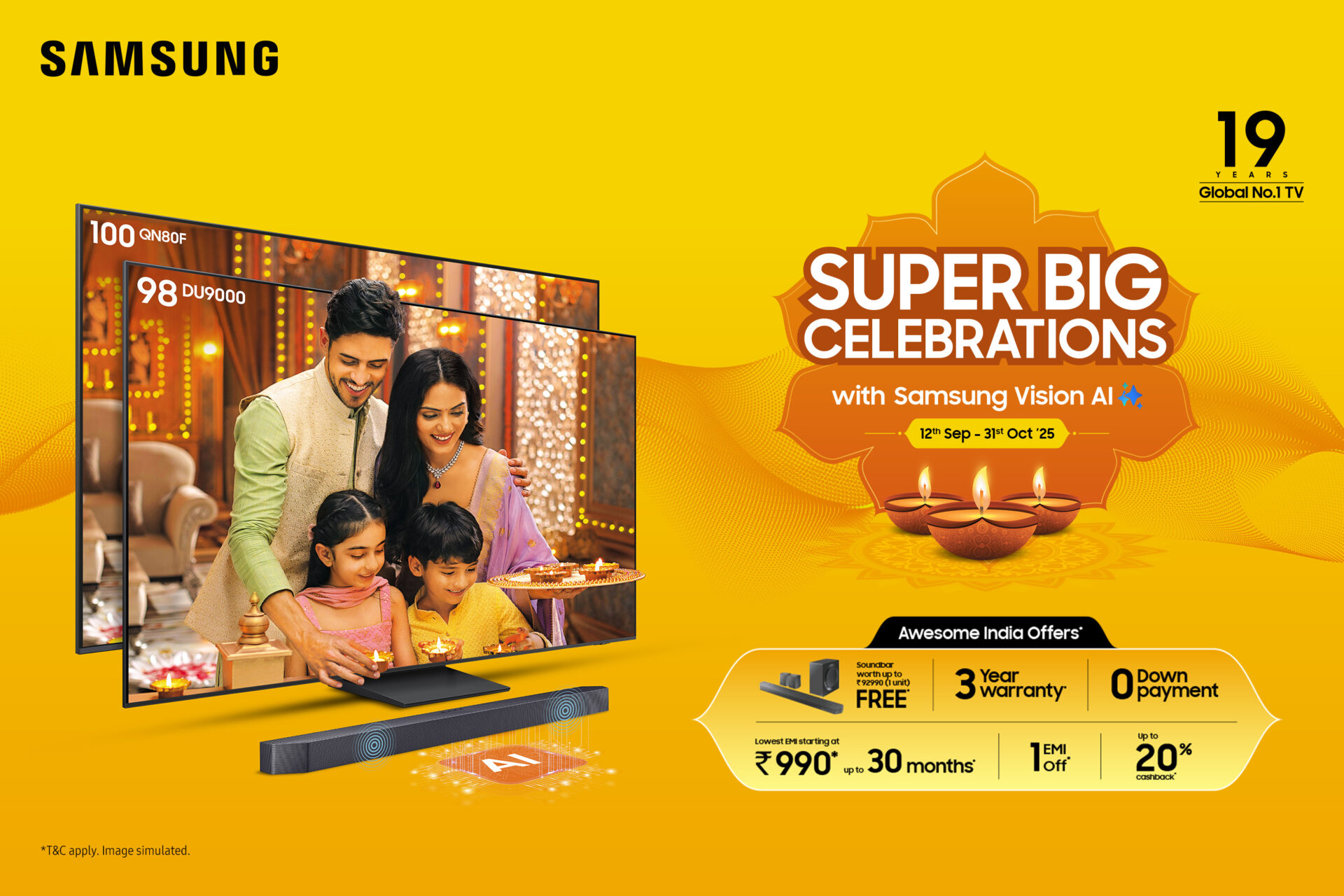 Samsung announces festive offers on Vision AI TVs and Bespoke AI ...