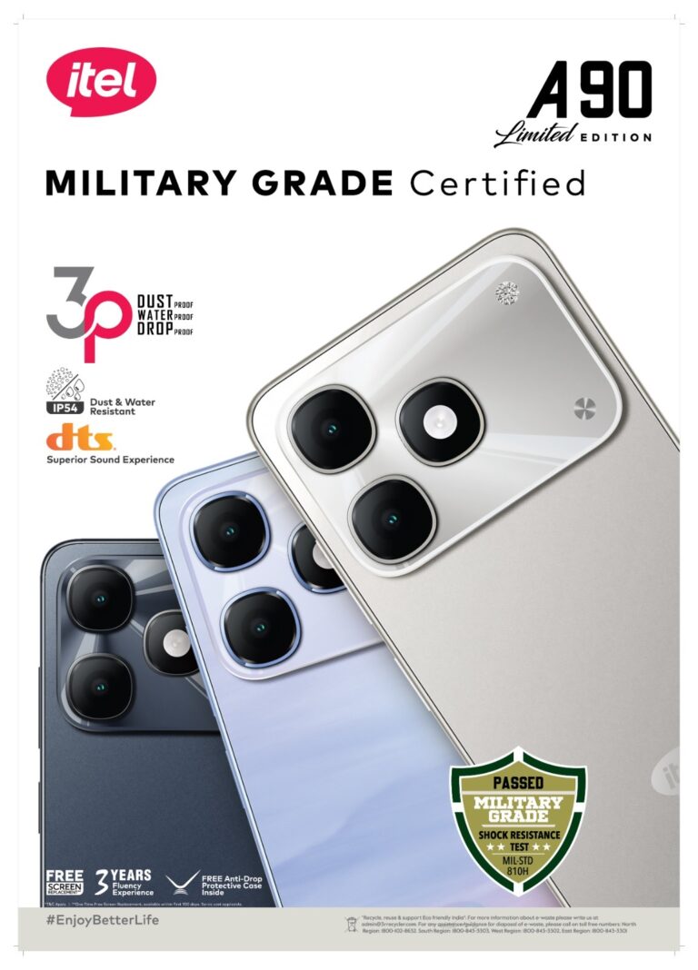 Itel A90 Limited Edition launched as India’s first MIL-STD-810H-grade ...