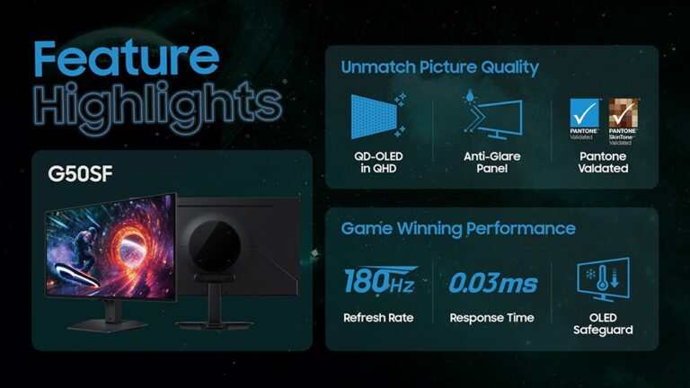 Samsung Odyssey OLED G50SF Brings 2K OLED Gaming Performance at a ...
