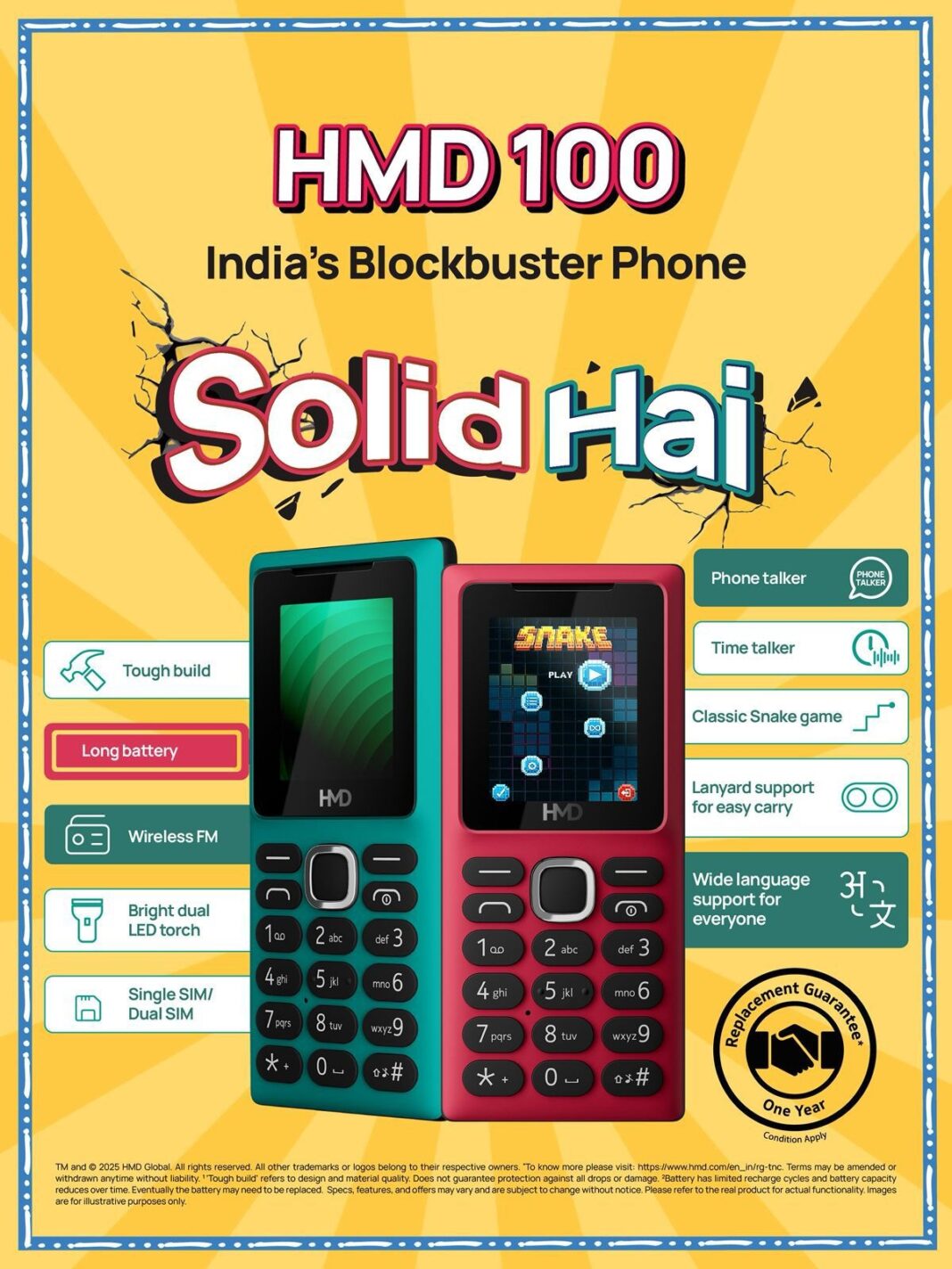 HMD 100 and HMD 101 Feature Phones Launched in India With S30+ OS and ...