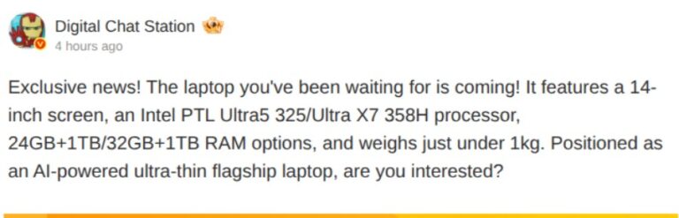 Xiaomi to launch sub-1kg AI laptop with Intel Ultra 5 and Ultra 7 options