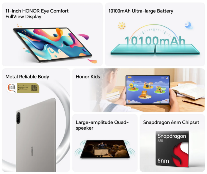 Honor Pad X8b launched with 90Hz display, 10,100mAh battery - Gizmochina