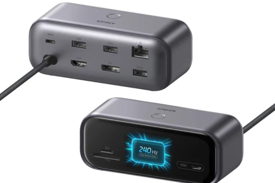 Anker's new 10-in-1 USB-C hub has a built-in 240Hz screen